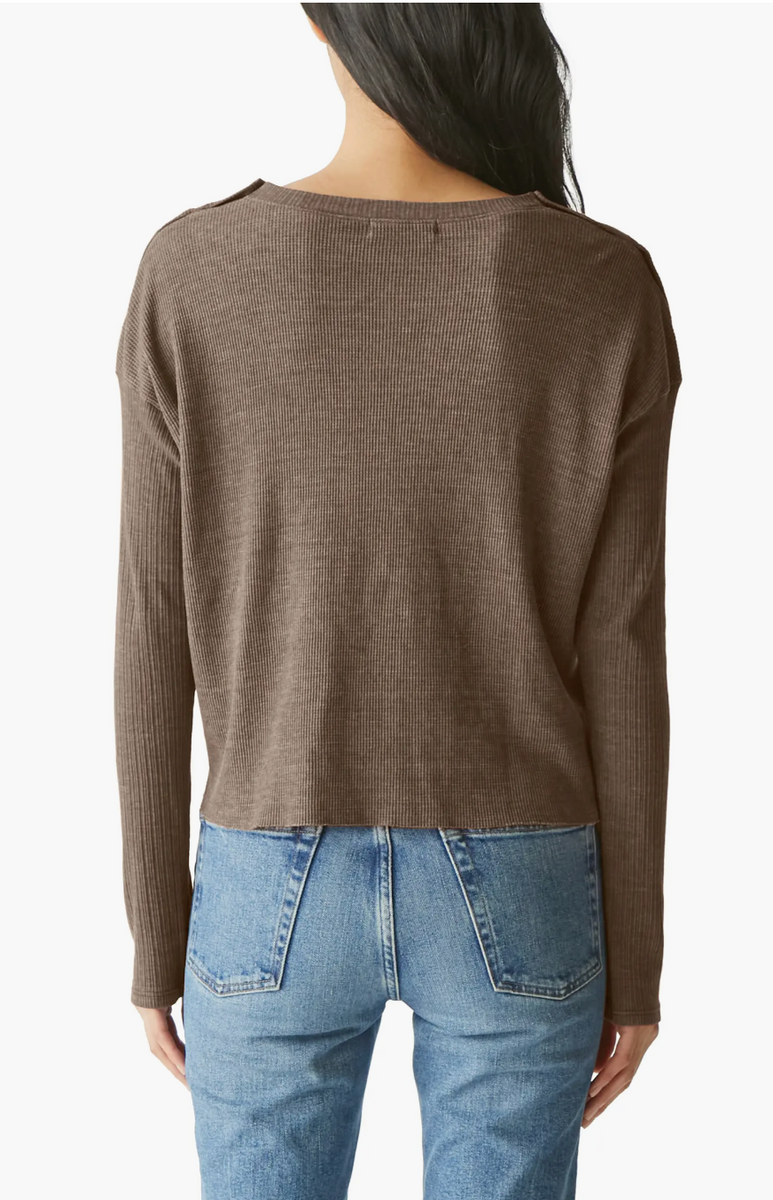 Milo shoulder snap thermal top - java – Genevieve